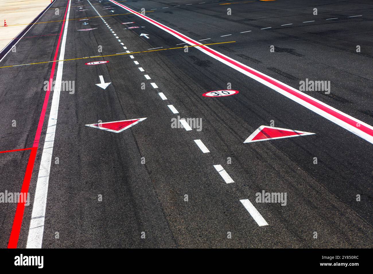 Runway featuring a plane moving on it, aviation and airport ...