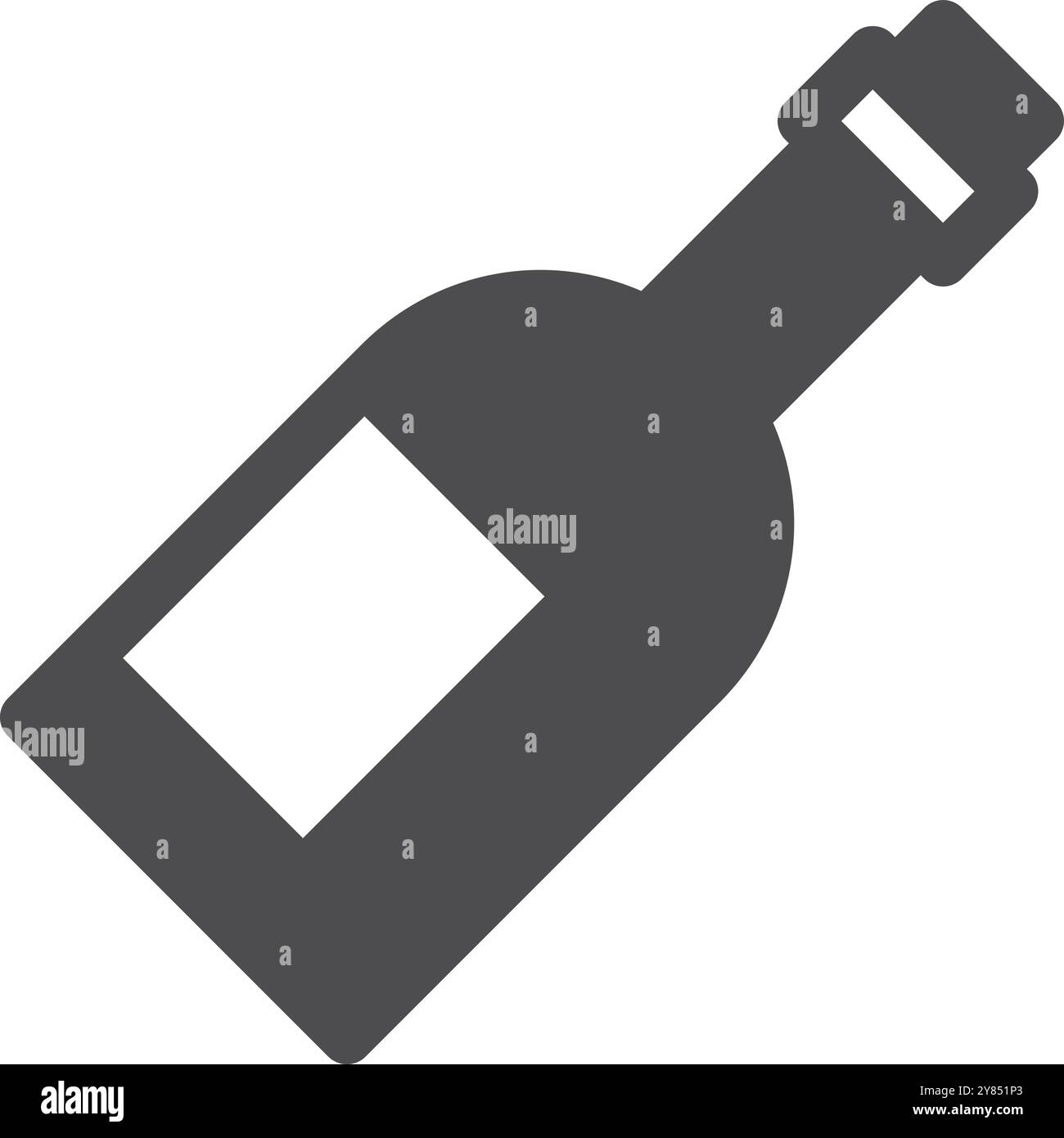 Bottle black icon. Wine symbol. Alcohol sign Stock Vector Image & Art ...