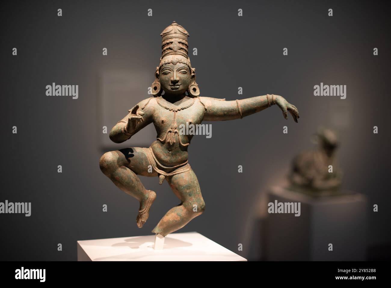 WASHINGTON DC — Bronze statuette of Child-saint Sambander from Tamil ...