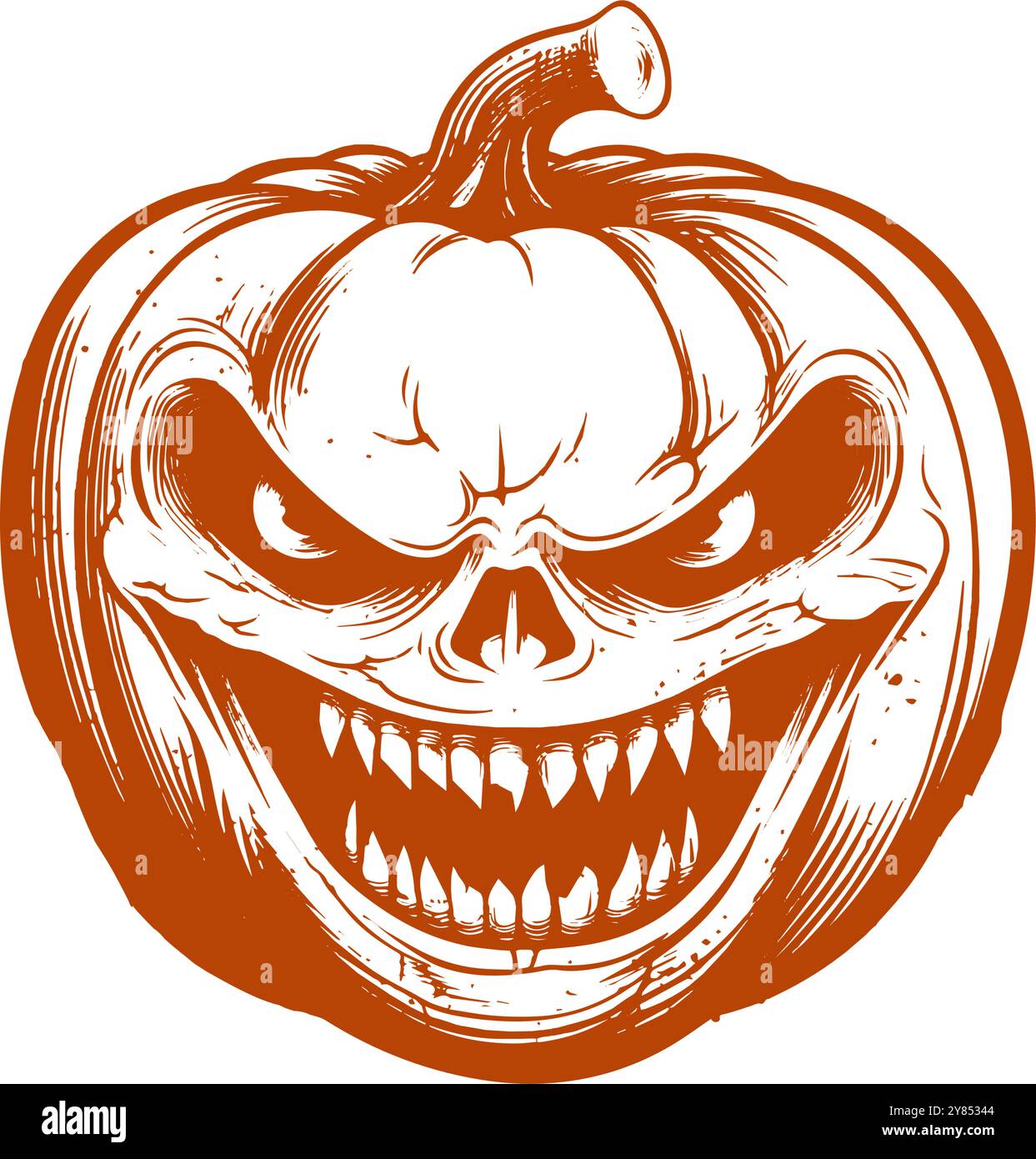 Scary pumpkin spooky horror element vector image Scary pumpkin spooky ...