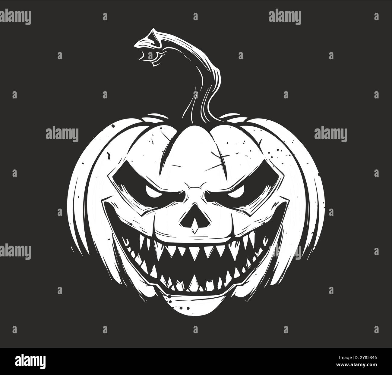 Scary pumpkin spooky horror element vector image Scary pumpkin spooky ...