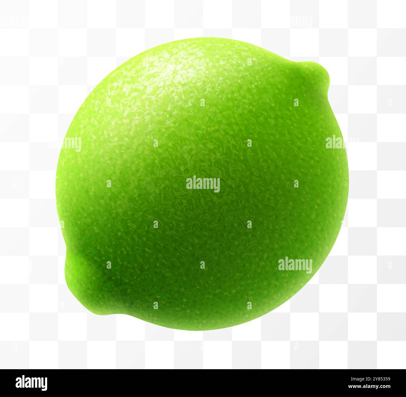 Green ripe raw lime isolated on transparent background. Whole lime ...