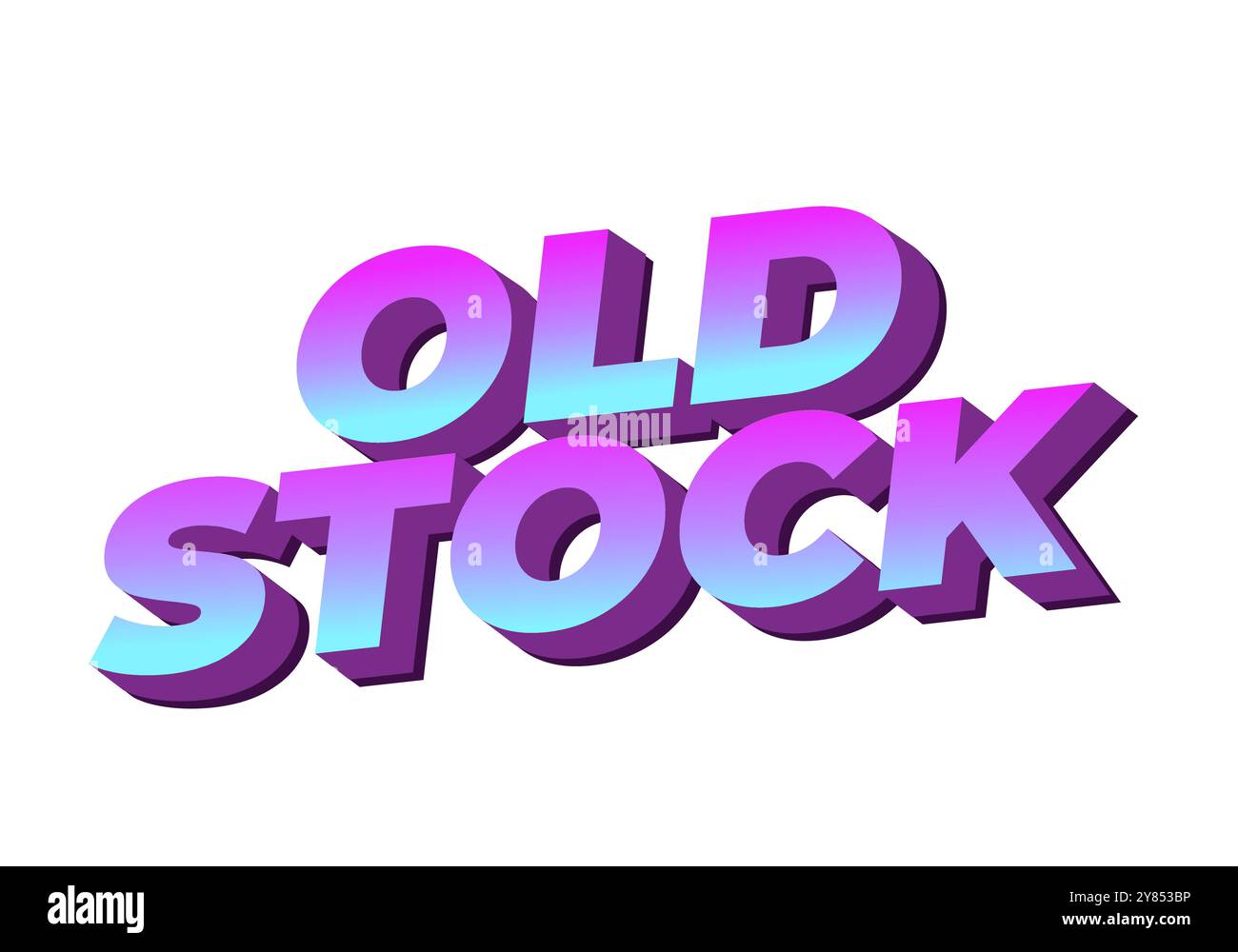 Old stock. Text effect design in 3D look with pop up colors for ...