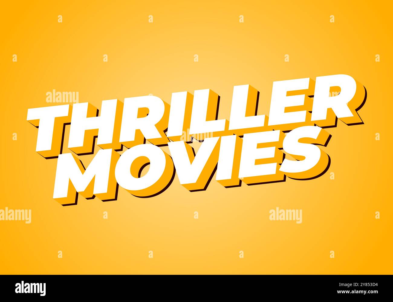 Thriller movies. Text effect design in modern colors and 3D style Stock ...