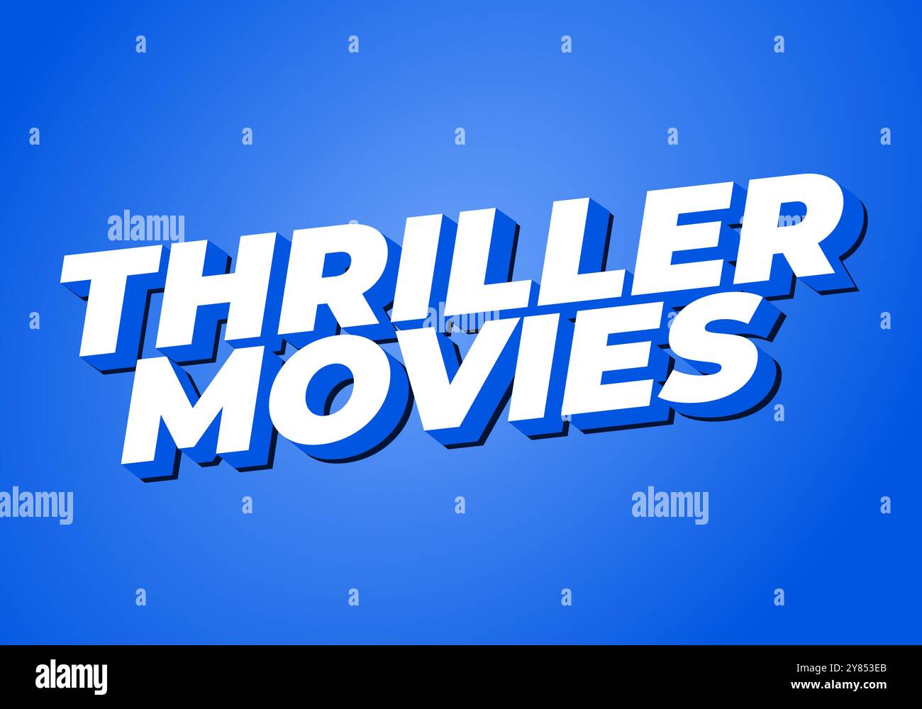 Thriller movies. Text effect design in modern colors and 3D style Stock ...
