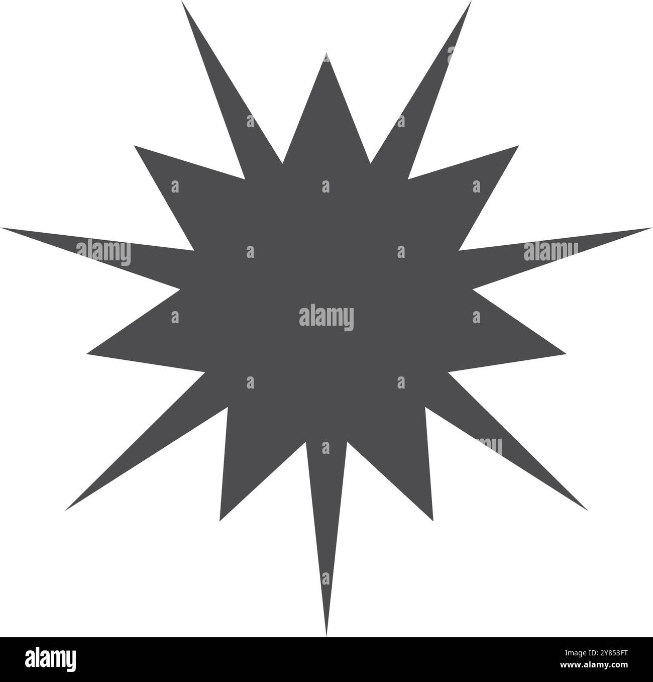 Star burst black icon. Sparkle shape silhouette Stock Vector Image ...