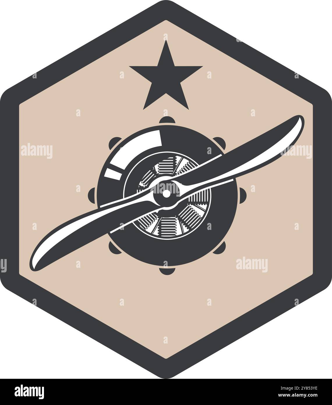 Vintage propeller logo. Pilot emblem. Retro aircraft Stock Vector Image ...