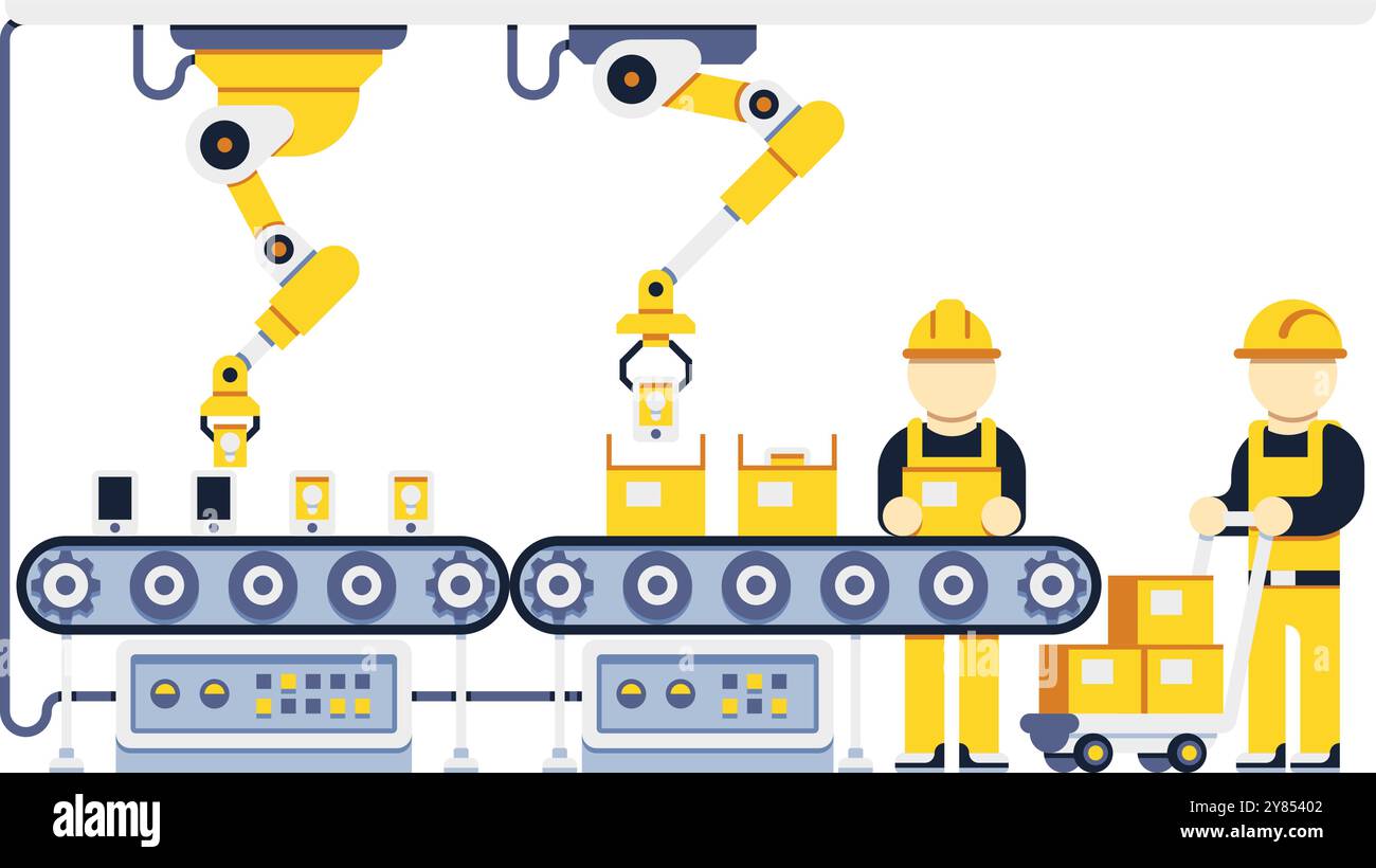 Gear working process line Stock Vector Images - Alamy