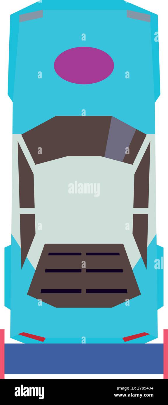 Rally car top view. Auto toy color icon Stock Vector Image & Art - Alamy