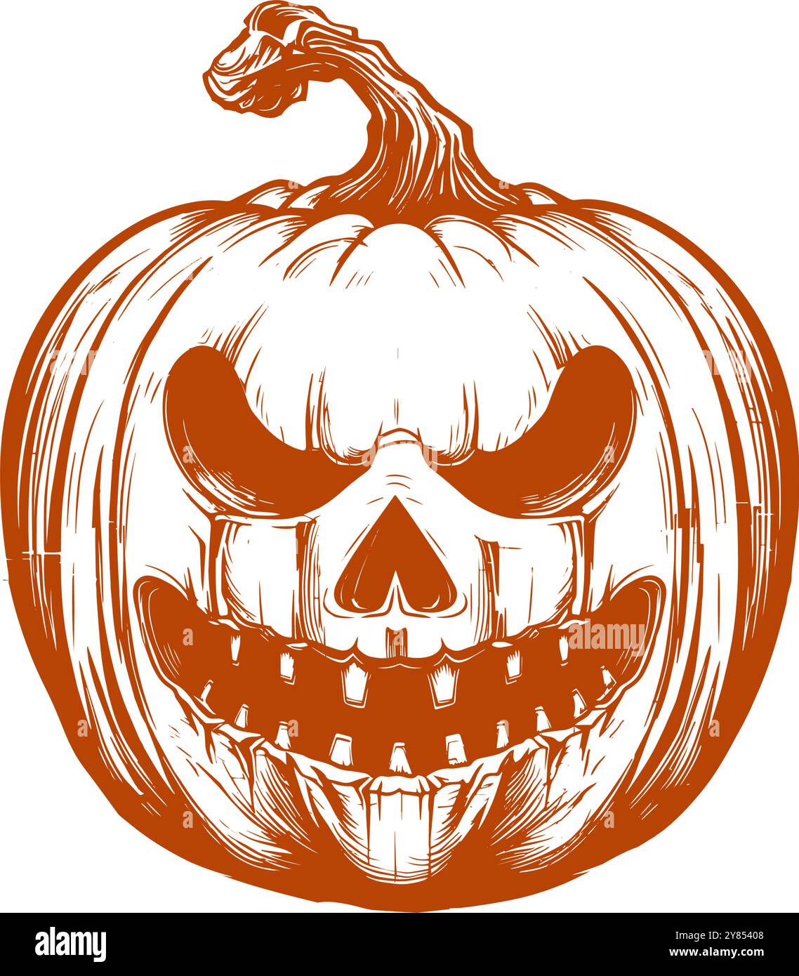 Scary pumpkin spooky horror element vector image Scary pumpkin spooky ...