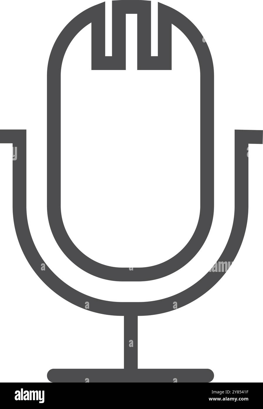 Microphone line icon. Speech symbol. Audio sign Stock Vector Image ...