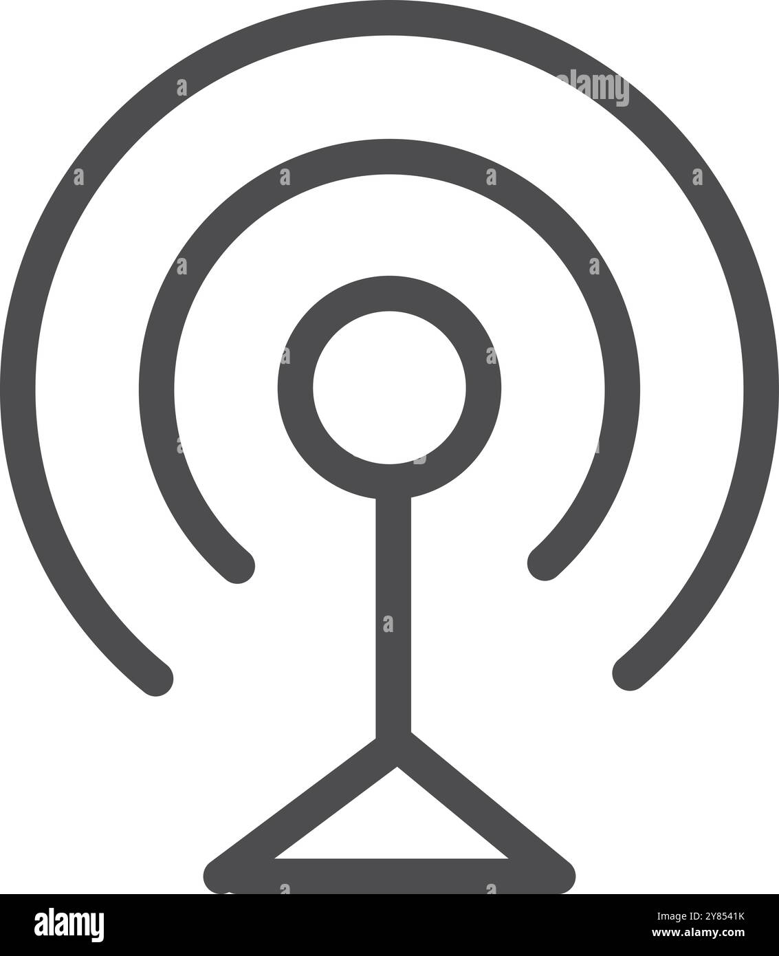 Transmitter symbol. Signal radio station line icon Stock Vector Image & Art - Alamy