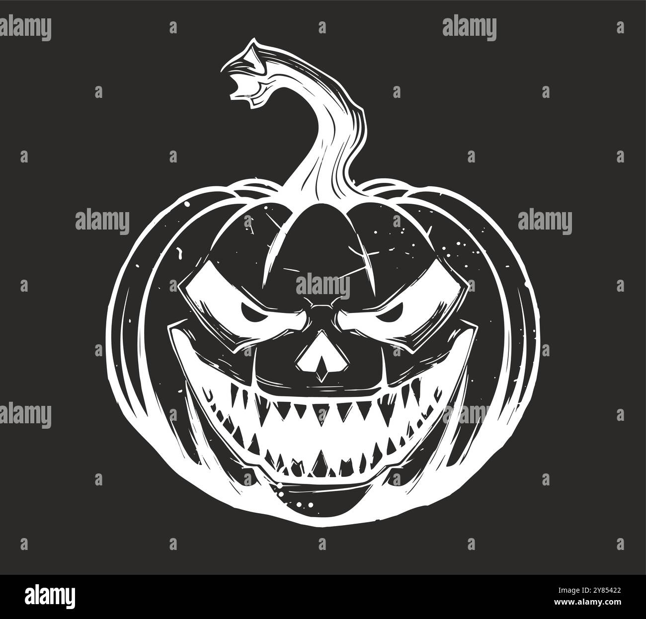 Scary pumpkin spooky horror element vector image Scary pumpkin spooky ...
