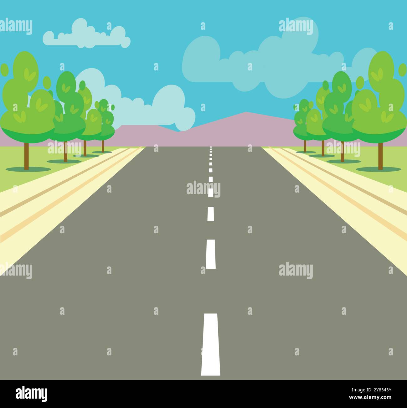 Road background. Nature landscape path. Countryside way Stock Vector ...