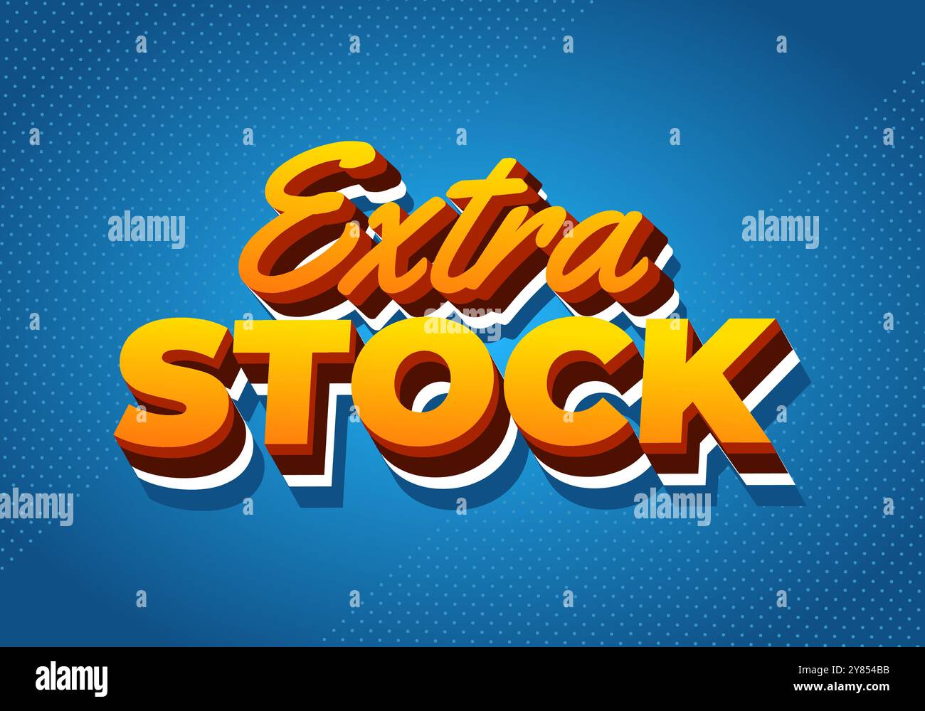 Extra stock. Text effect design in eye catching colors for promotional ...