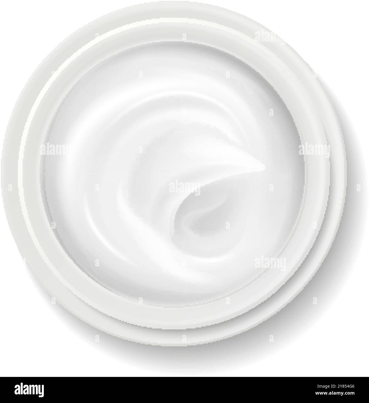 Open cream jar top view. Cosmetic product mockup Stock Vector Image ...