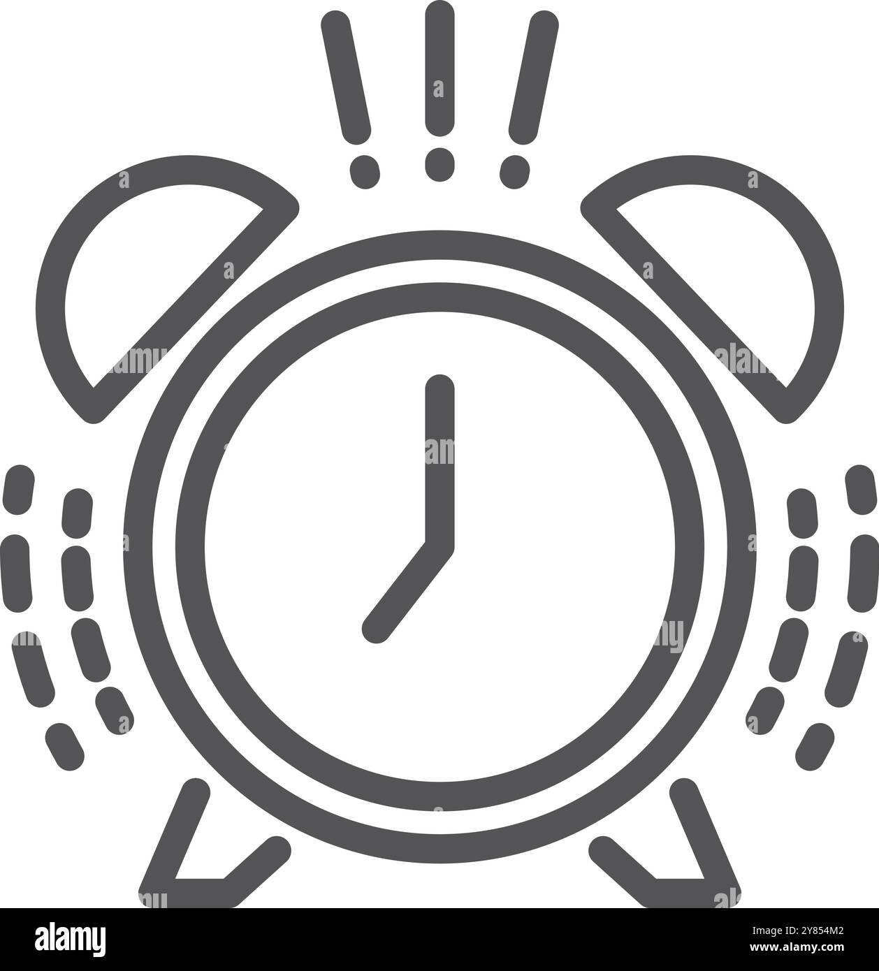 Ringing alarm line icon. Clock reminder symbol Stock Vector Image & Art ...