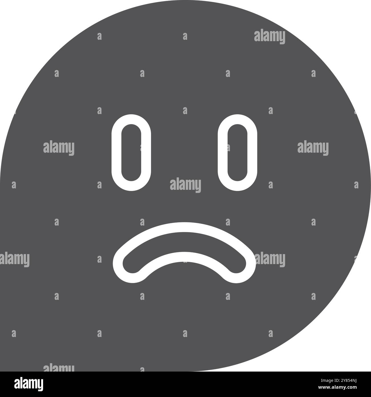 Sad chat message icon. Black comic bubble symbol Stock Vector Image ...