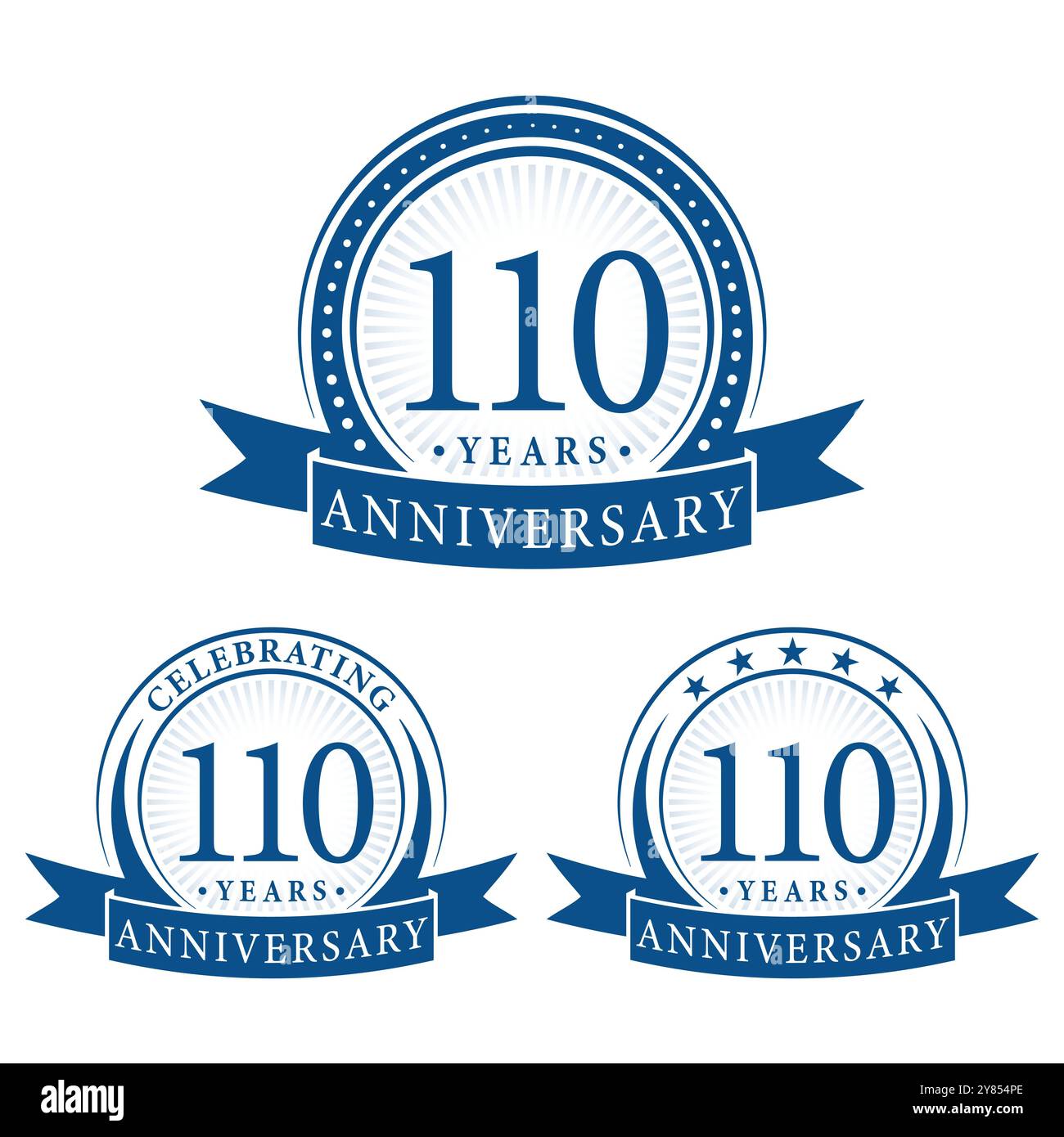 110 years anniversary logo collections. Set of 110th Anniversary ...