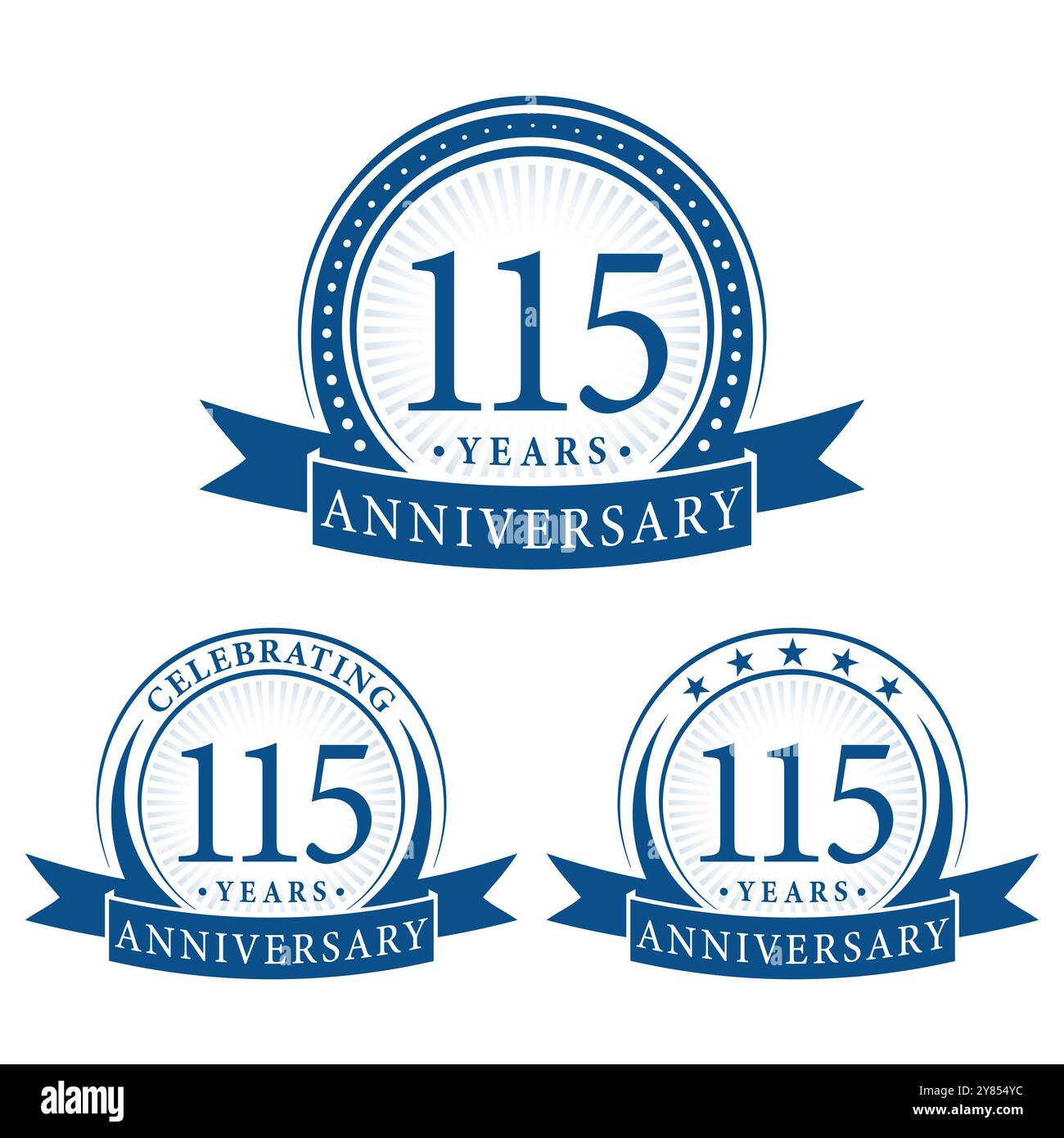 115 years anniversary logo collections. Set of 115th Anniversary ...