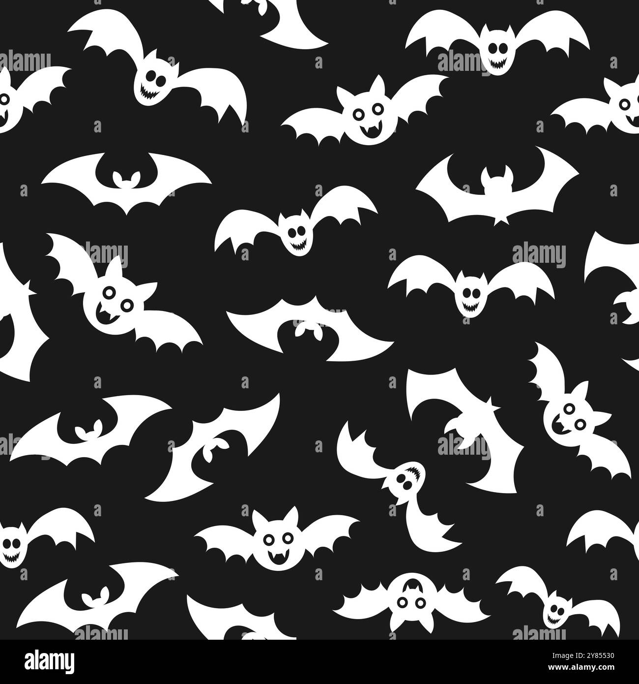 Bats seamless background halloween Black and White Stock Photos ...