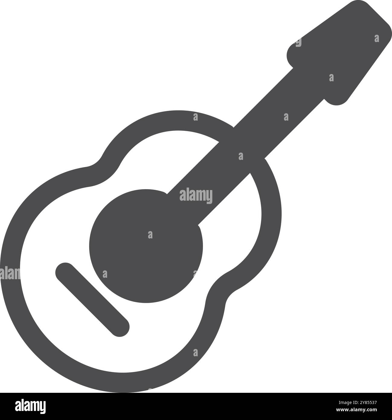 Guitar black icon. String music instrument symbol Stock Vector Image ...