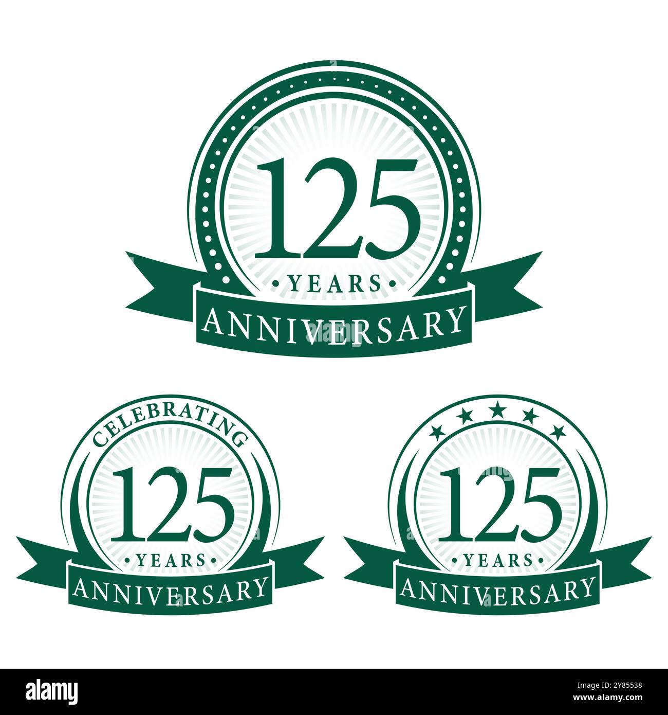 125 years anniversary logo collections. Set of 125th Anniversary ...