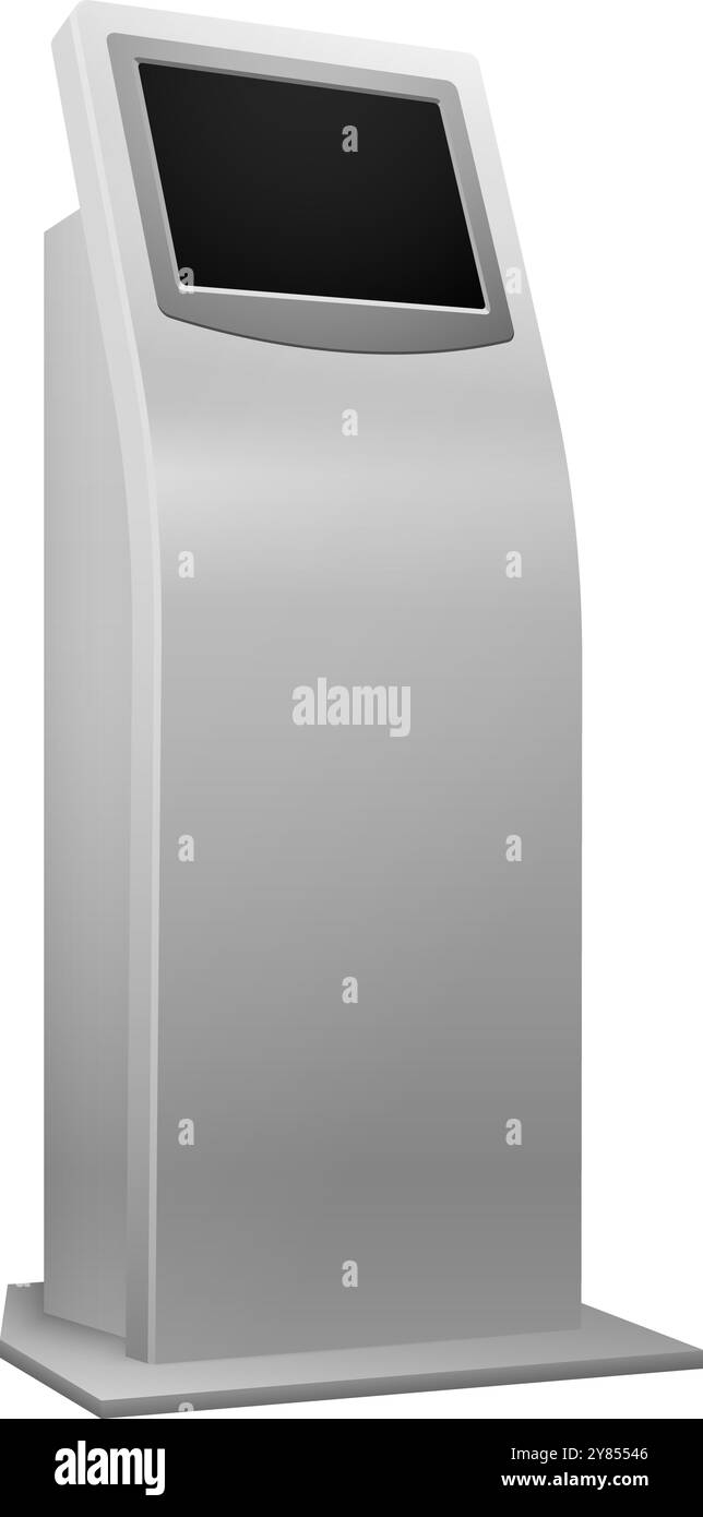 Information kiosk realistic mockup. Interactive screen terminal Stock Vector Image & Art - Alamy