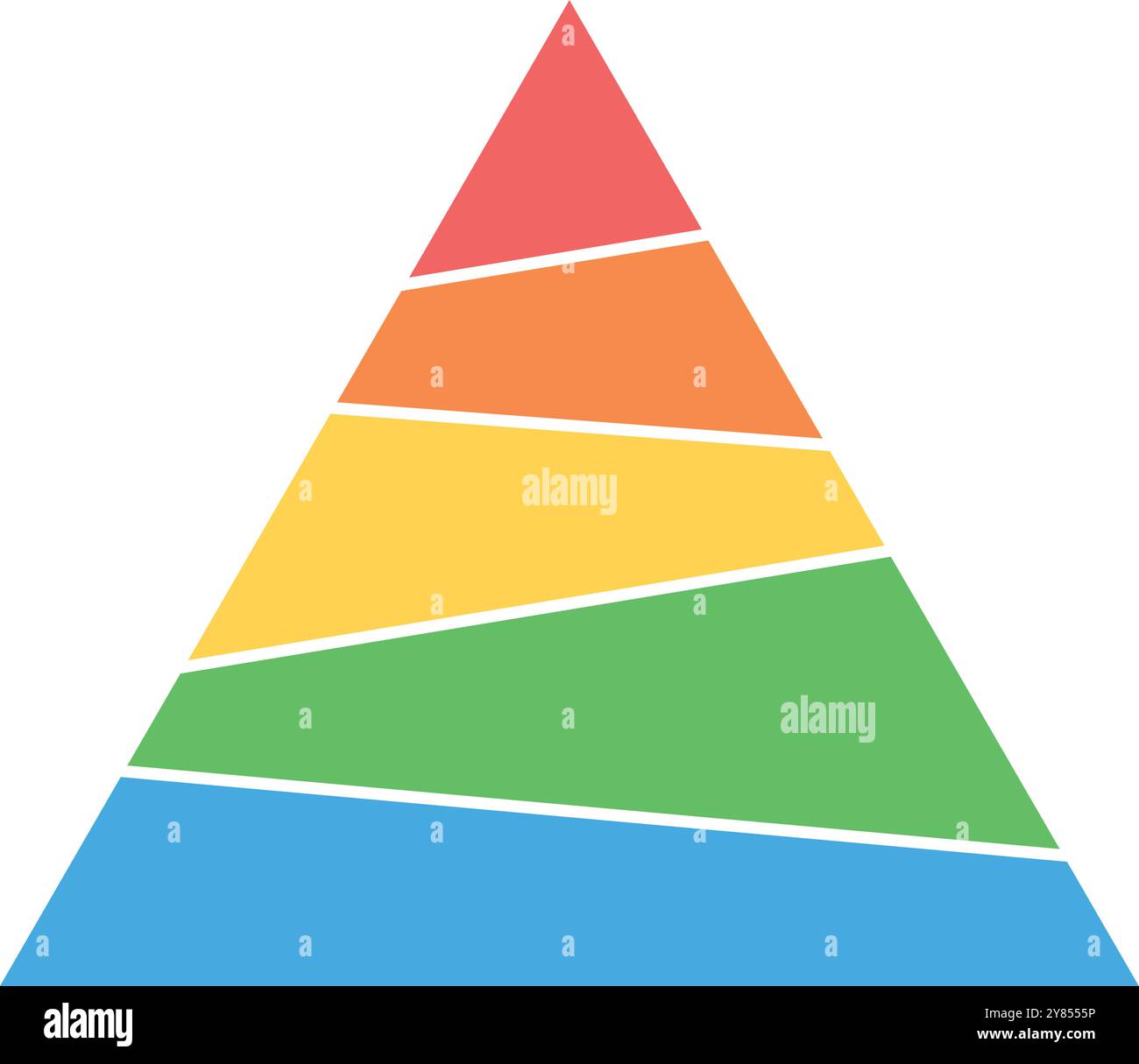 Layer diagram template. Color pyramid. Presentation element Stock ...