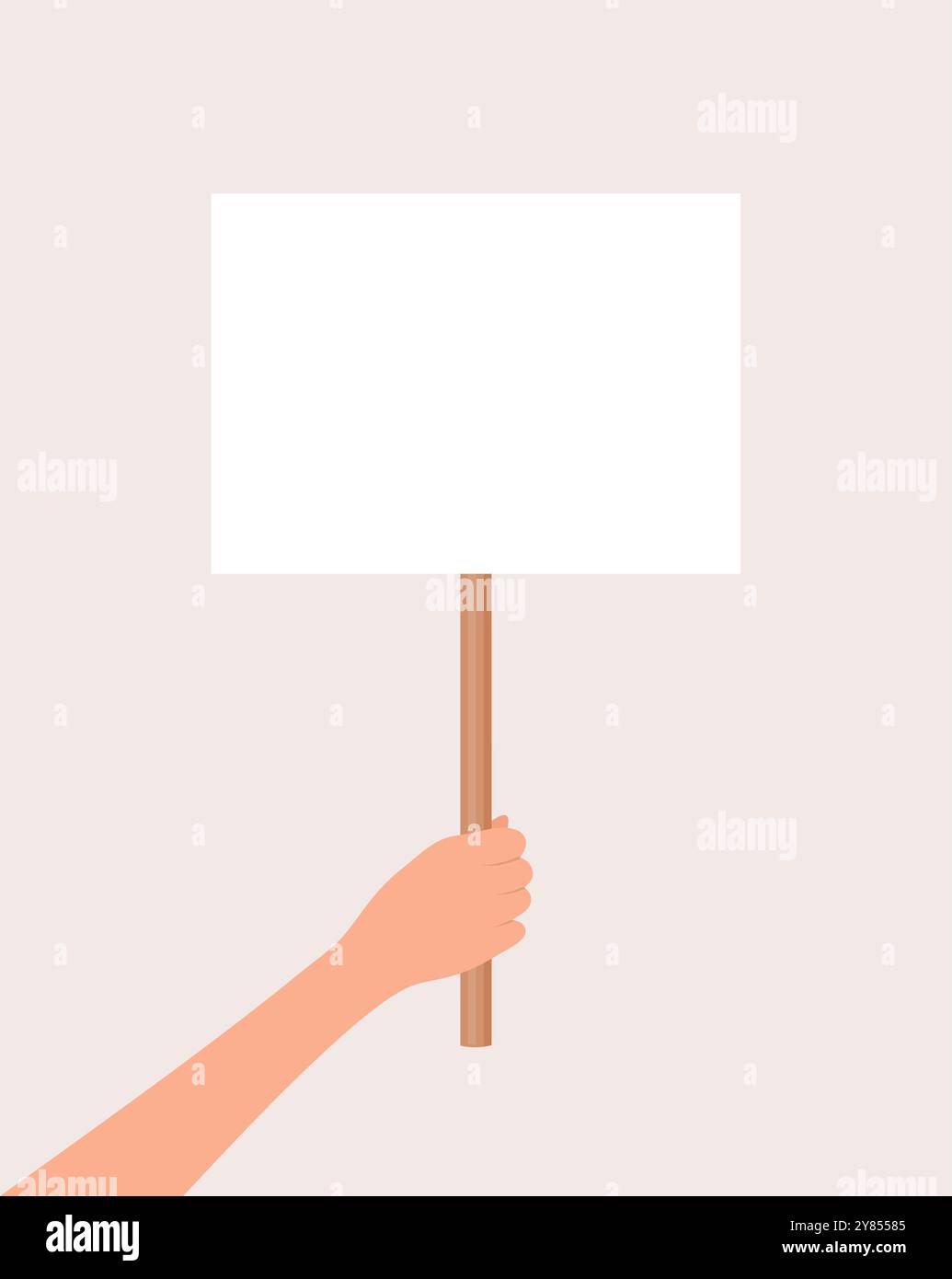 Hand holding blank banner hi-res stock photography and images - Alamy