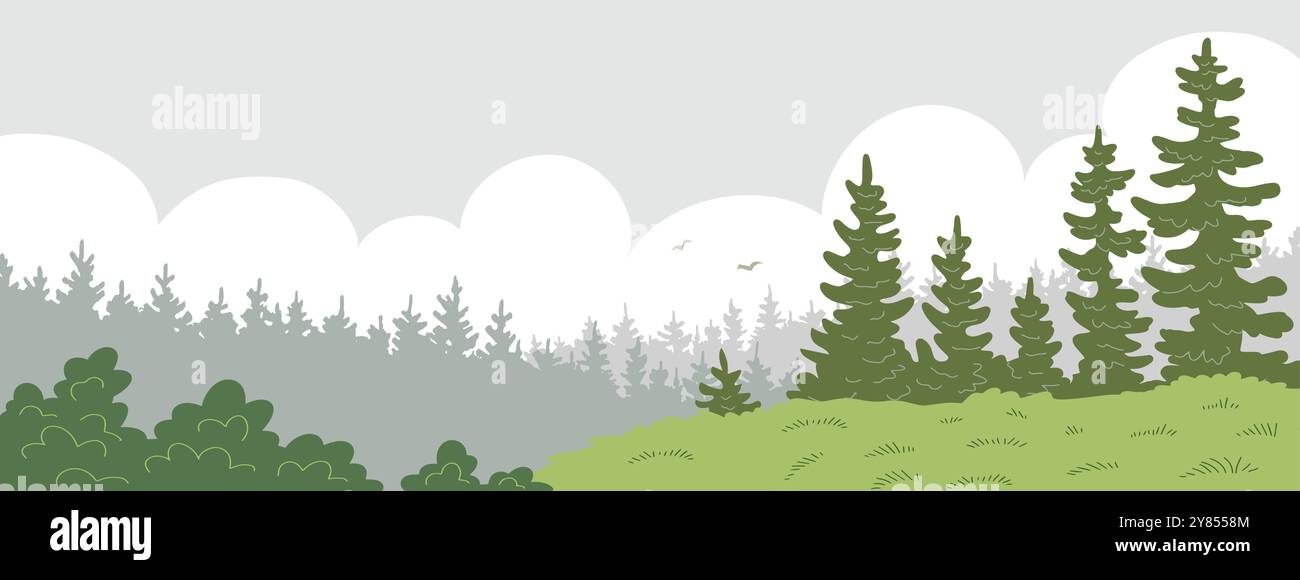 Outdoor landscape calm Stock Vector Images - Alamy