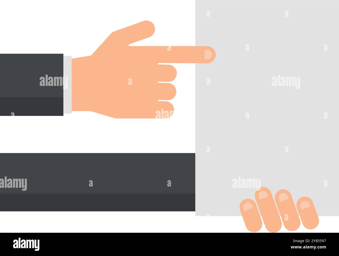 Businessman pointing empty white Stock Vector Images - Alamy