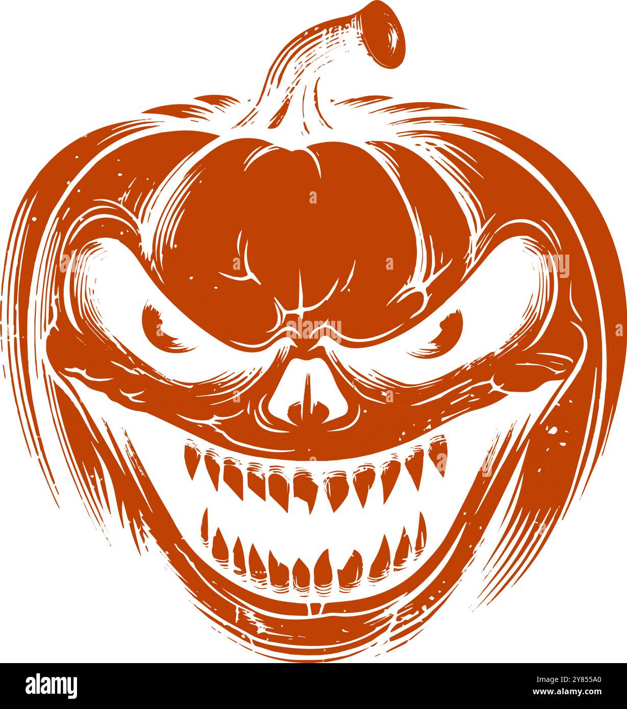 Scary pumpkin spooky horror element vector image Scary pumpkin spooky ...