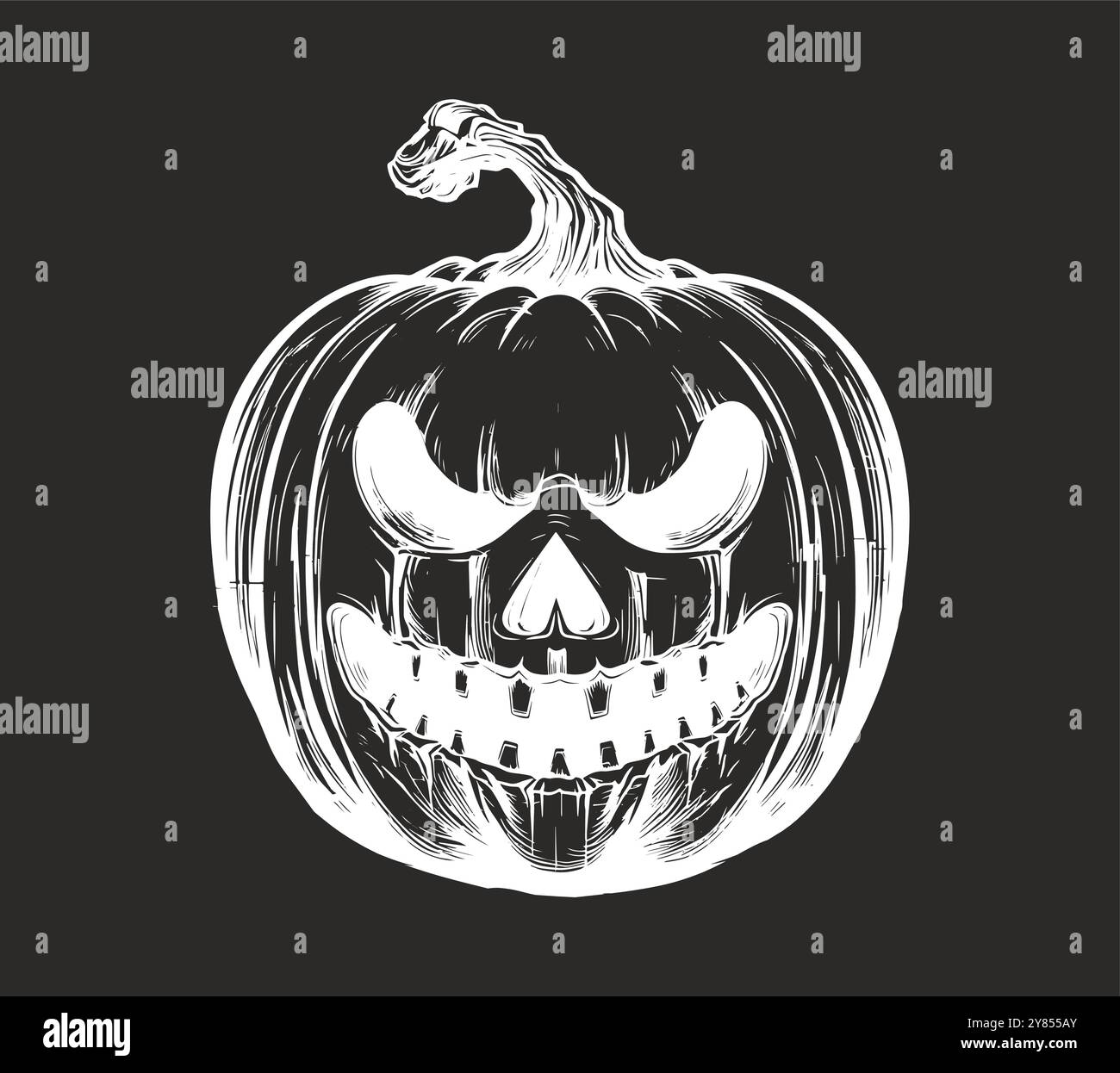 Scary pumpkin spooky horror element vector image Scary pumpkin spooky ...