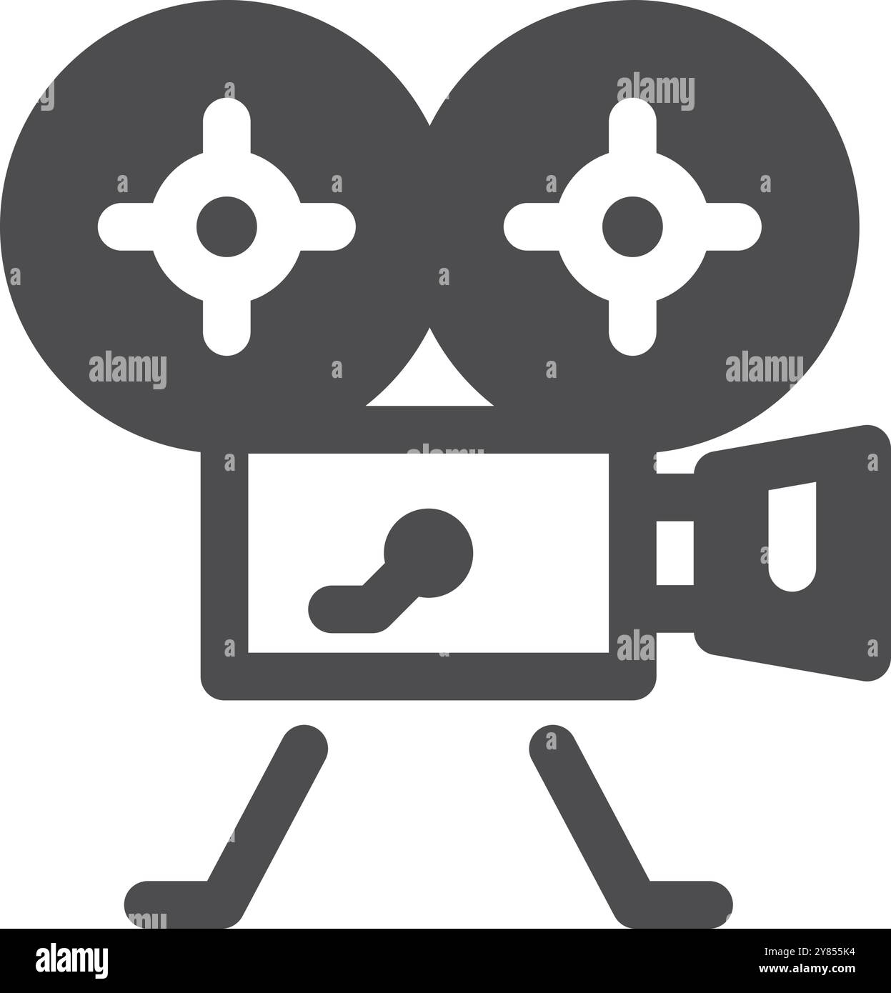Film video camera black icon. Cinema symbol Stock Vector Image & Art ...