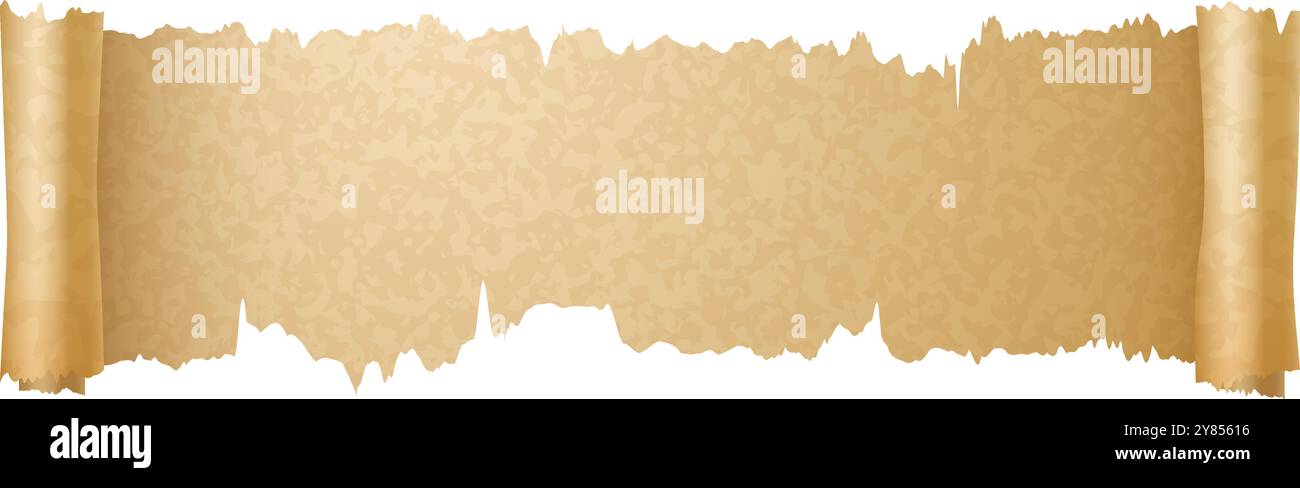Old papyrus scroll banner. Aged brown paper Stock Vector Image & Art ...