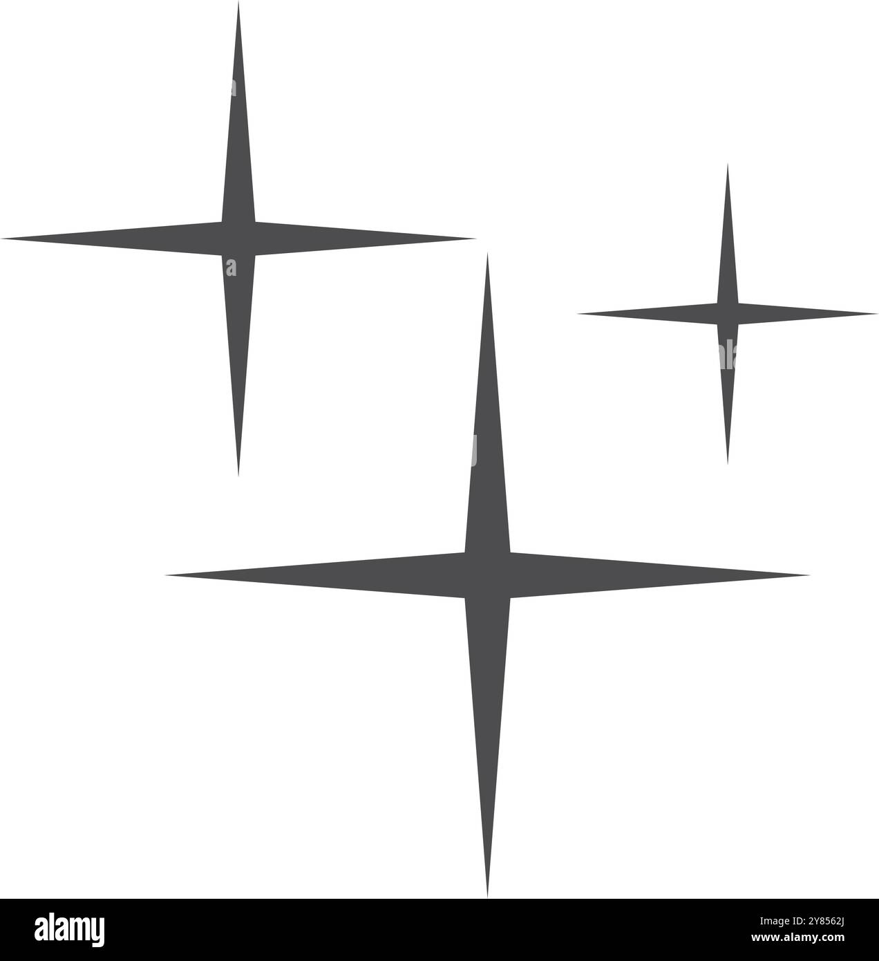 Shining sparkle icon. Black light rays symbol Stock Vector Image & Art ...