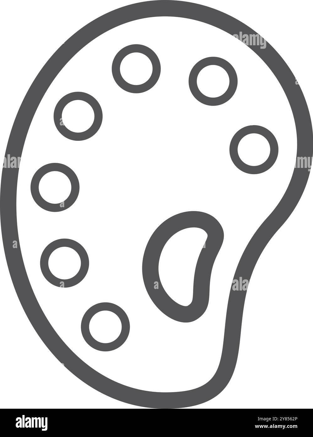 Painter palette line icon. Artist paint symbol Stock Vector Image & Art ...