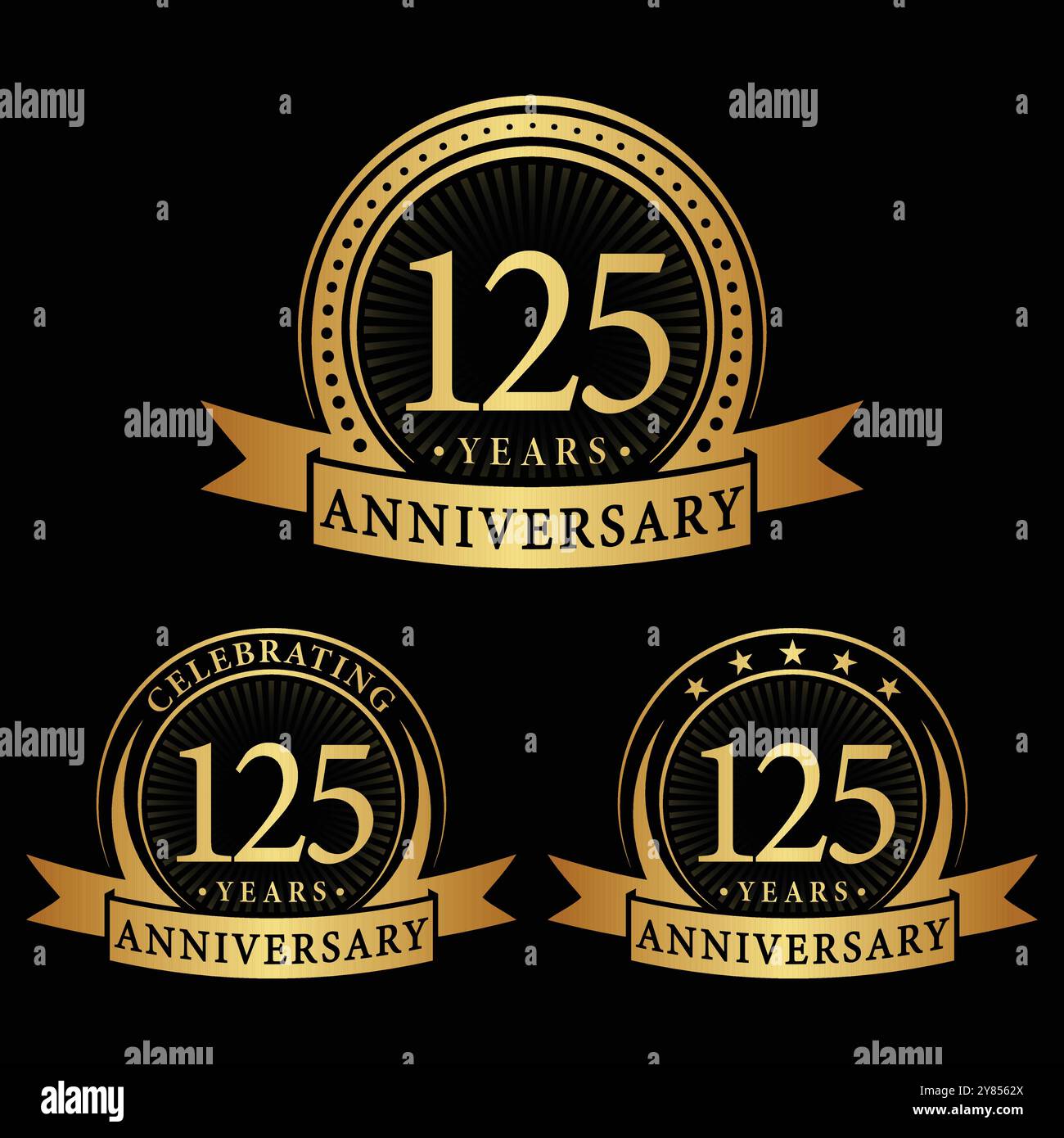 125 years anniversary logo collections. Set of 125th Anniversary ...