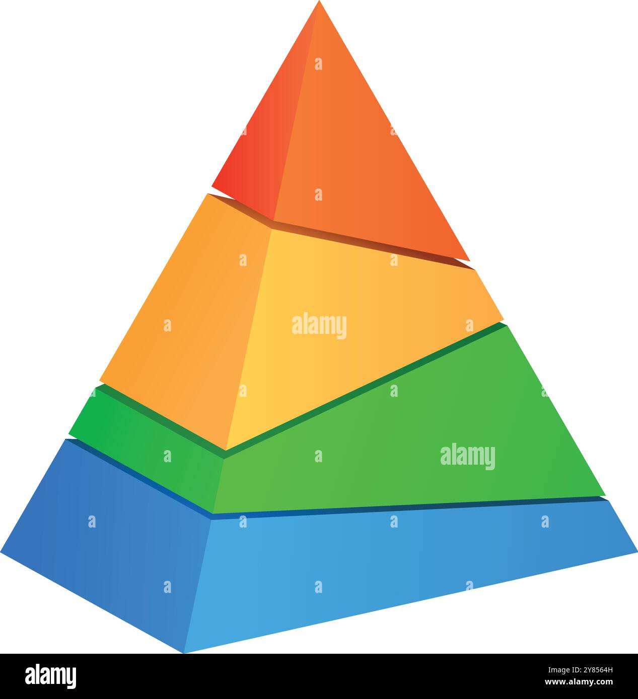 3d pyramid chart. Color layer business diagram Stock Vector Image & Art ...