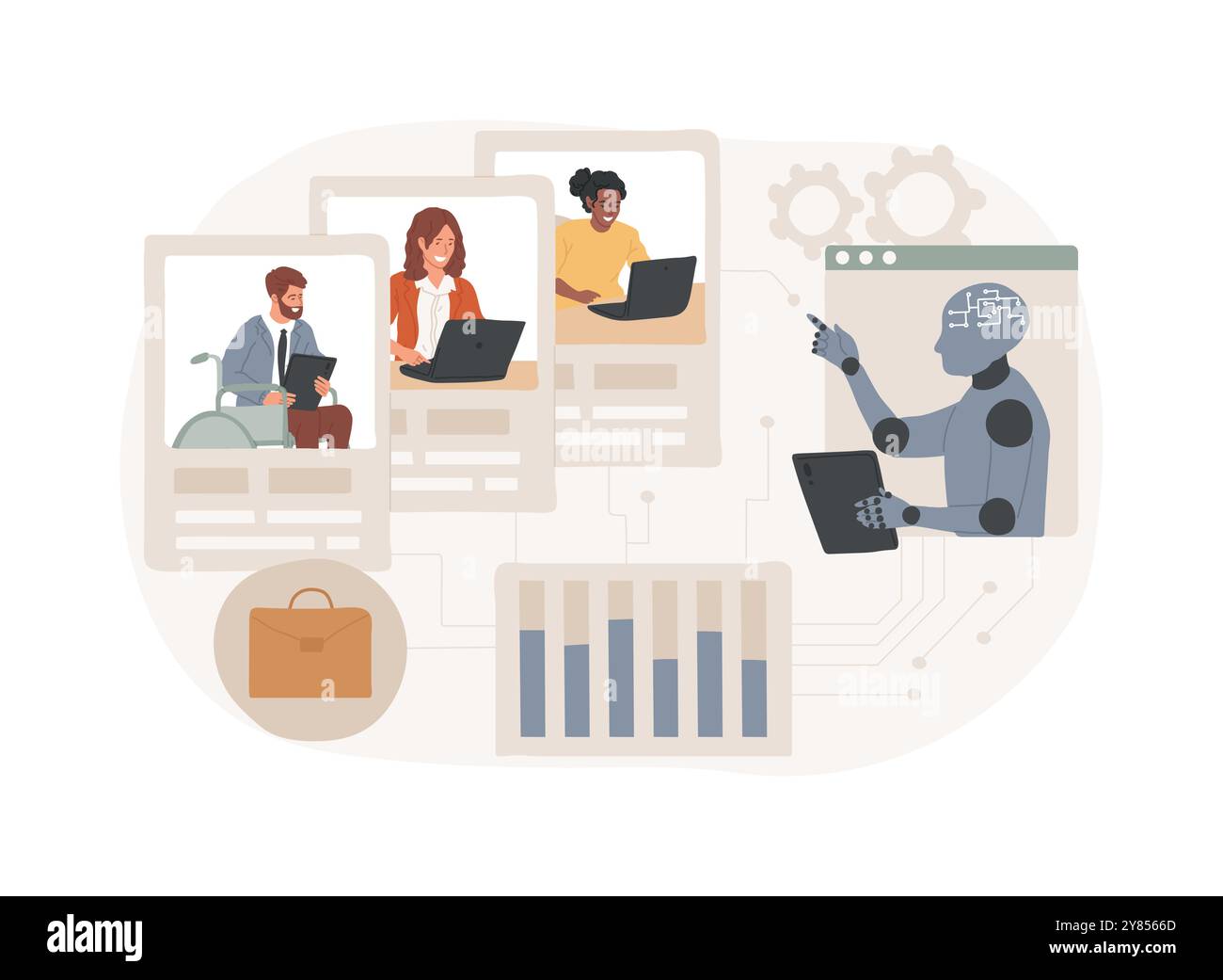 AI-Driven Diversity and Inclusion Initiatives abstract concept vector illustration Stock Vector ...