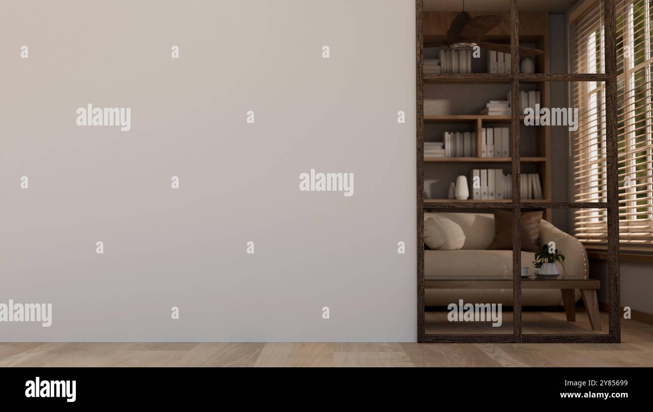 A simple home corridor leading through the cozy contemporary living ...