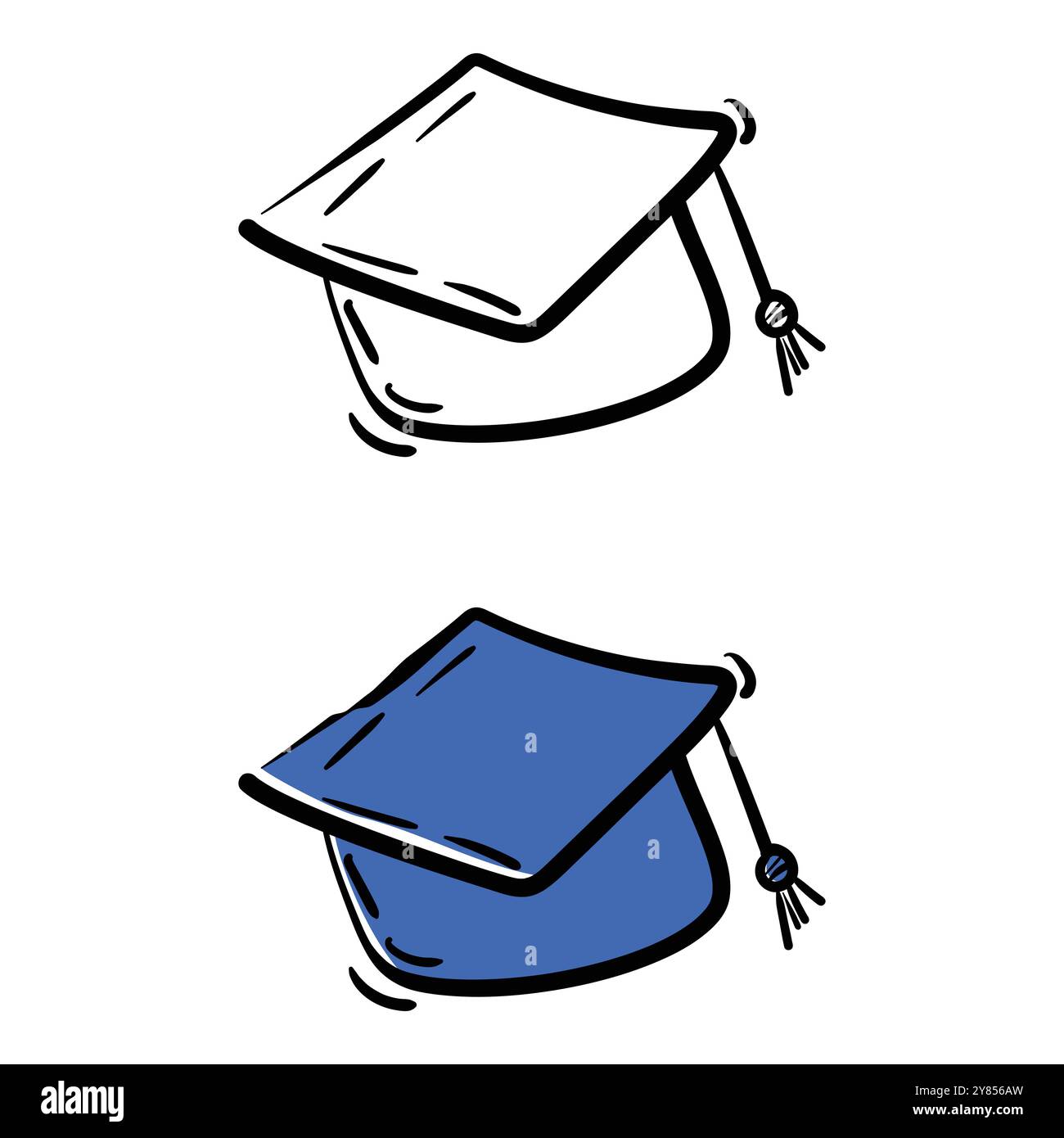 graduation hat icon doodle illustration Stock Vector Image & Art - Alamy