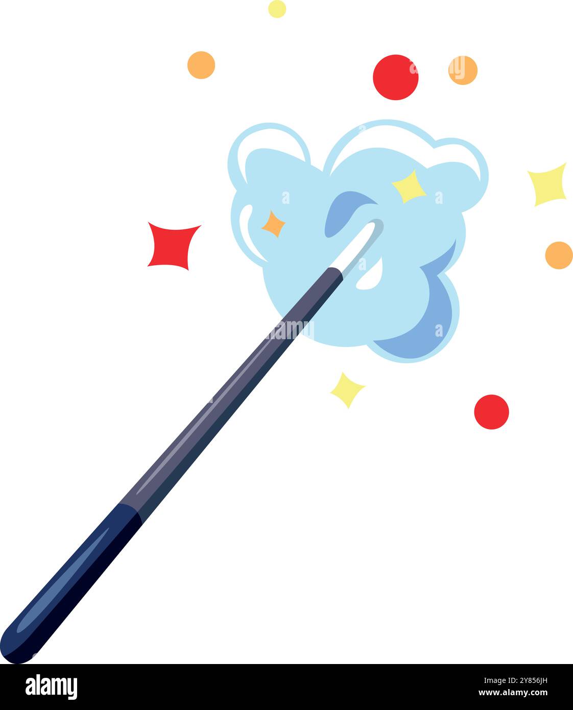 Magic wand cartoon icon. Fantasy stick symbol Stock Vector Image & Art ...