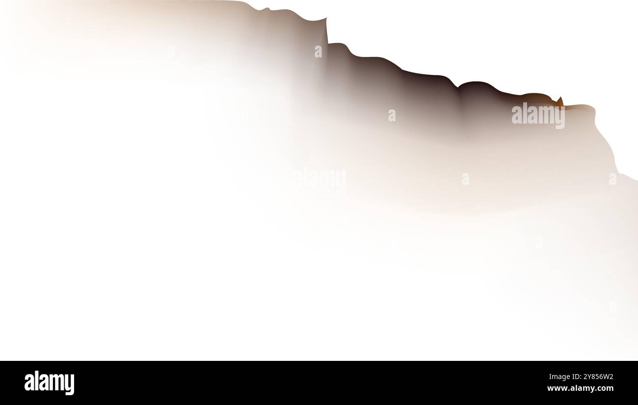 Scorched paper corner. Burnt texture. Realistic edge Stock Vector Image ...