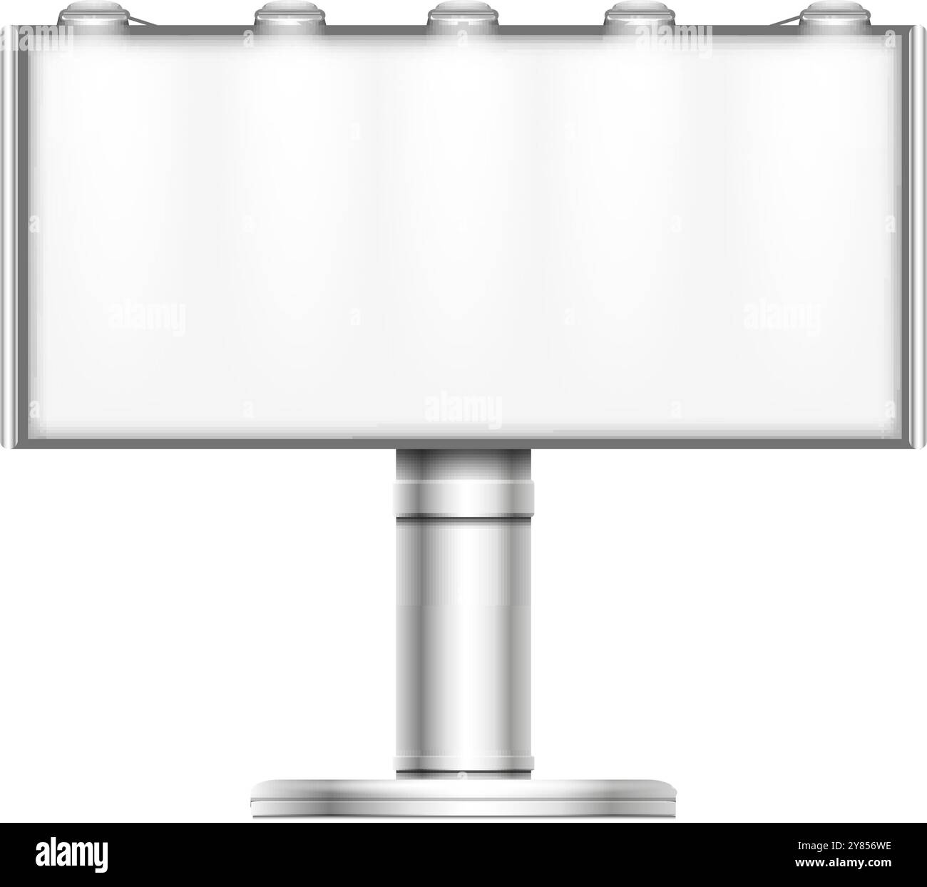 Realistic billboard mockup. Street promotion blank ad isolated on white ...