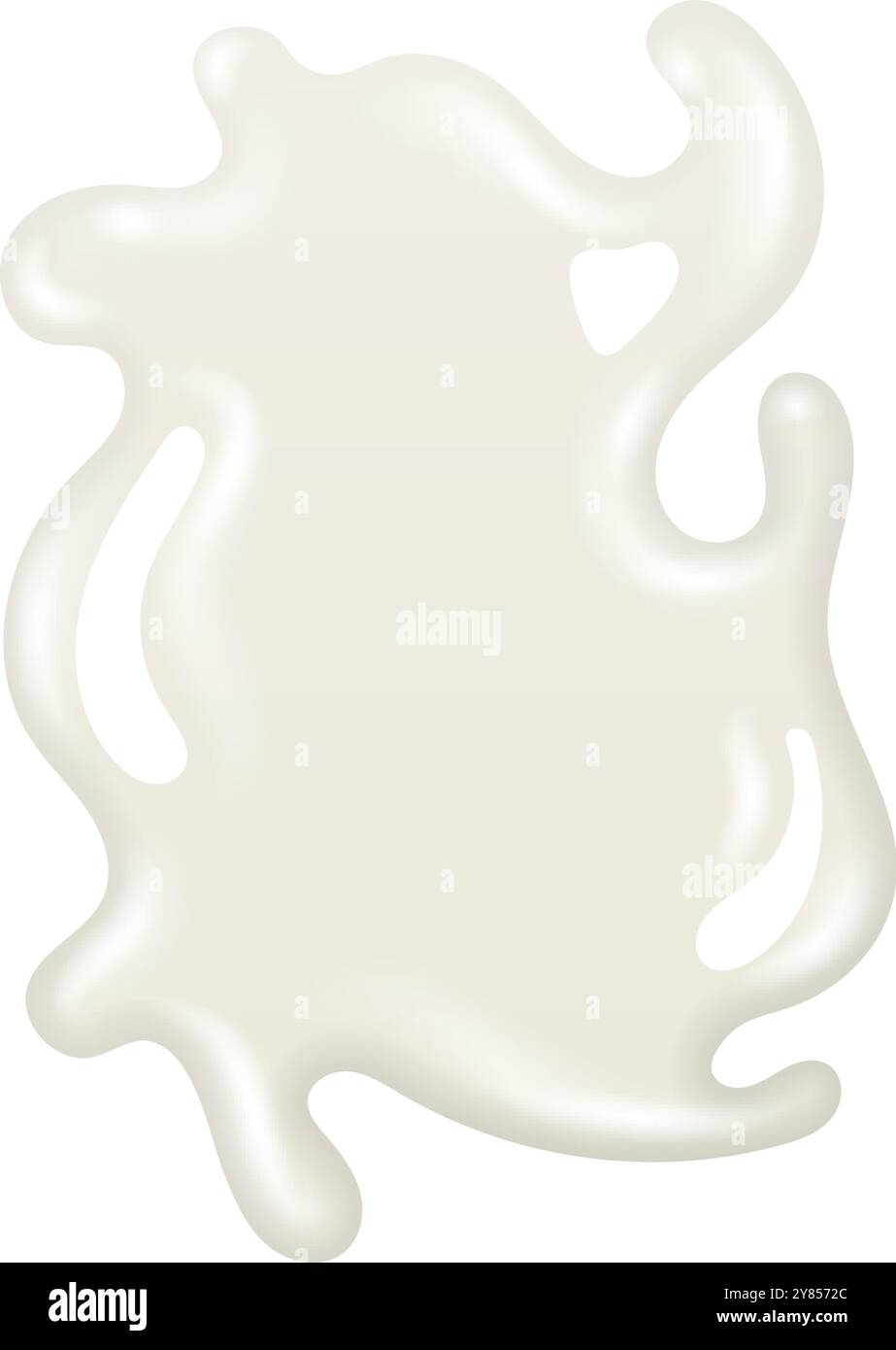 Cream stain. Liquid splash. Milk realistic drop Stock Vector Image ...