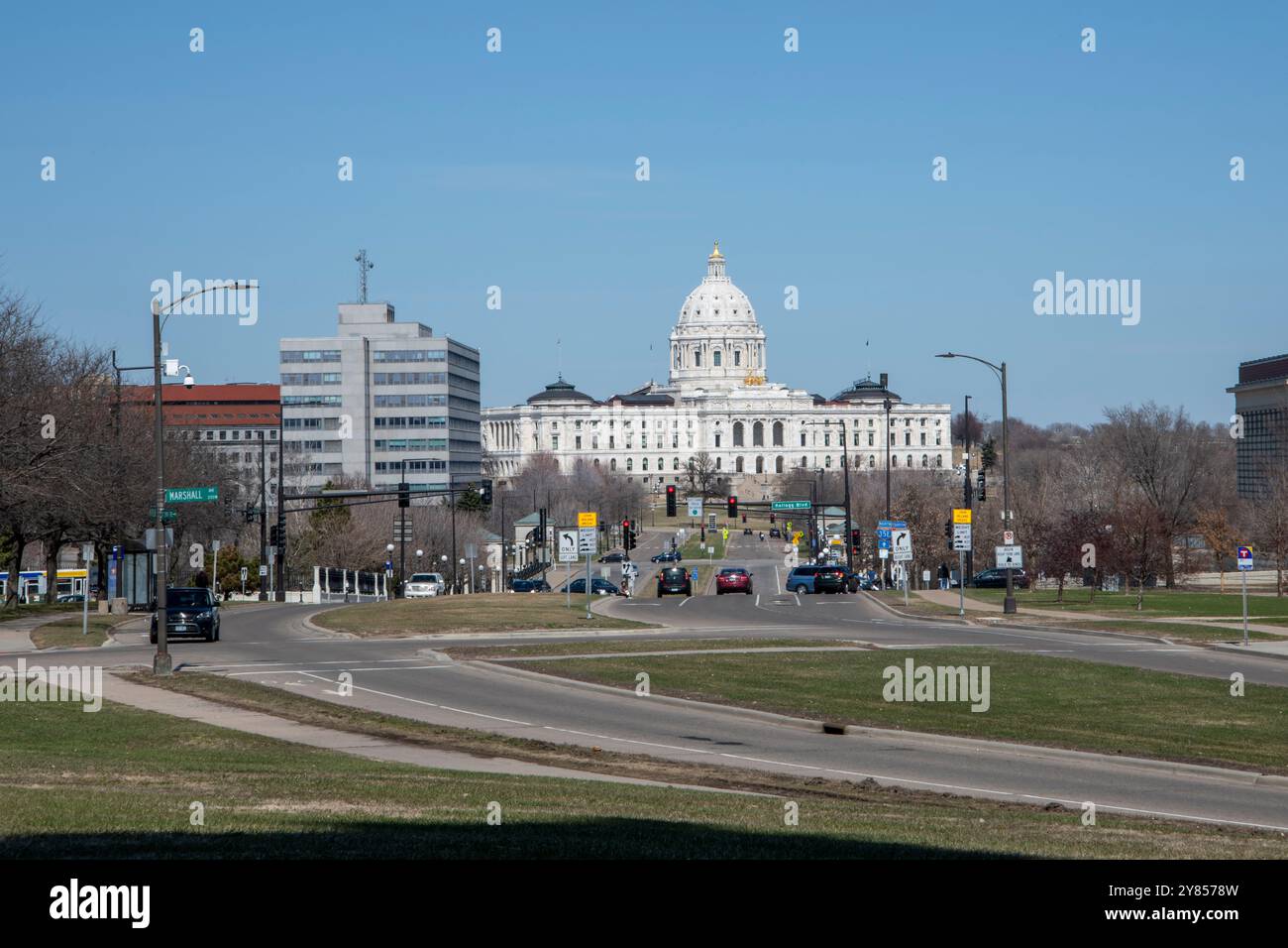 St. Paul, Minnesota. City view of the Minnesota state capitol building ...
