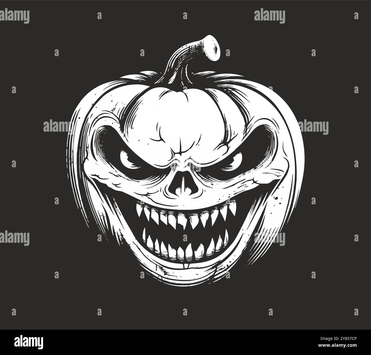 Scary pumpkin spooky horror element vector image Scary pumpkin spooky ...