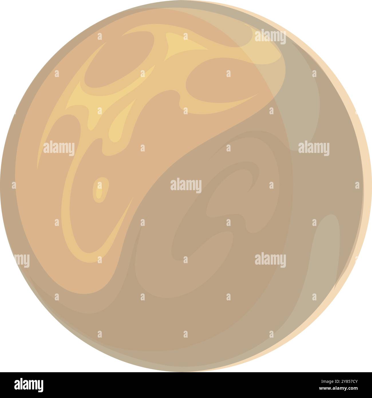 Mercury icon. Cartoon solar system planet symbol isolated on white ...